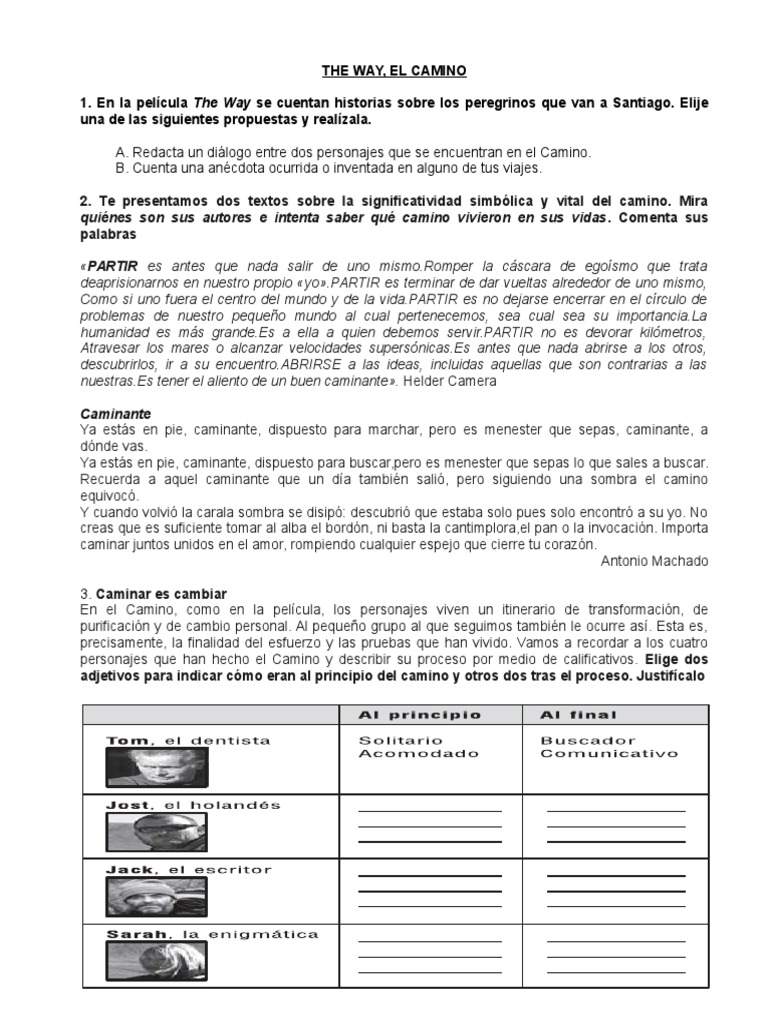 The Way - El Camino | PDF | Camino de santiago | Oración