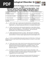 Dsm5 Cheat Sheet | PDF | Anxiety Disorder | Bipolar Disorder