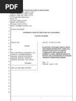 ExParte Application For Order Shortening Time | PDF | Ex Parte | Lawyer