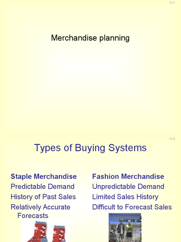Merchandising Planning Process | PDF | Inventory | Forecasting