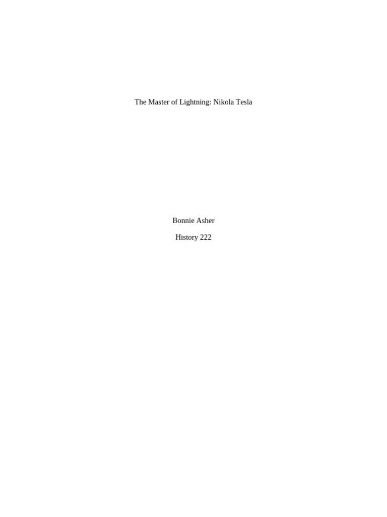 The Master of Lightning | PDF | Nikola Tesla | Alternating Current