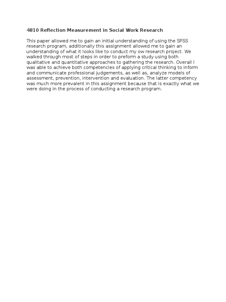 SPSS in Social Work Research Methods | PDF | Career & Growth