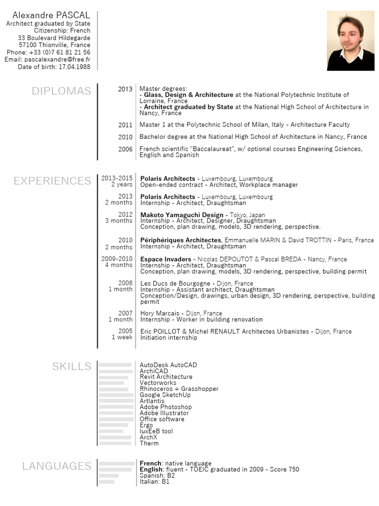 CV + Portfolio Alexandre PASCAL | PDF | Software | Science