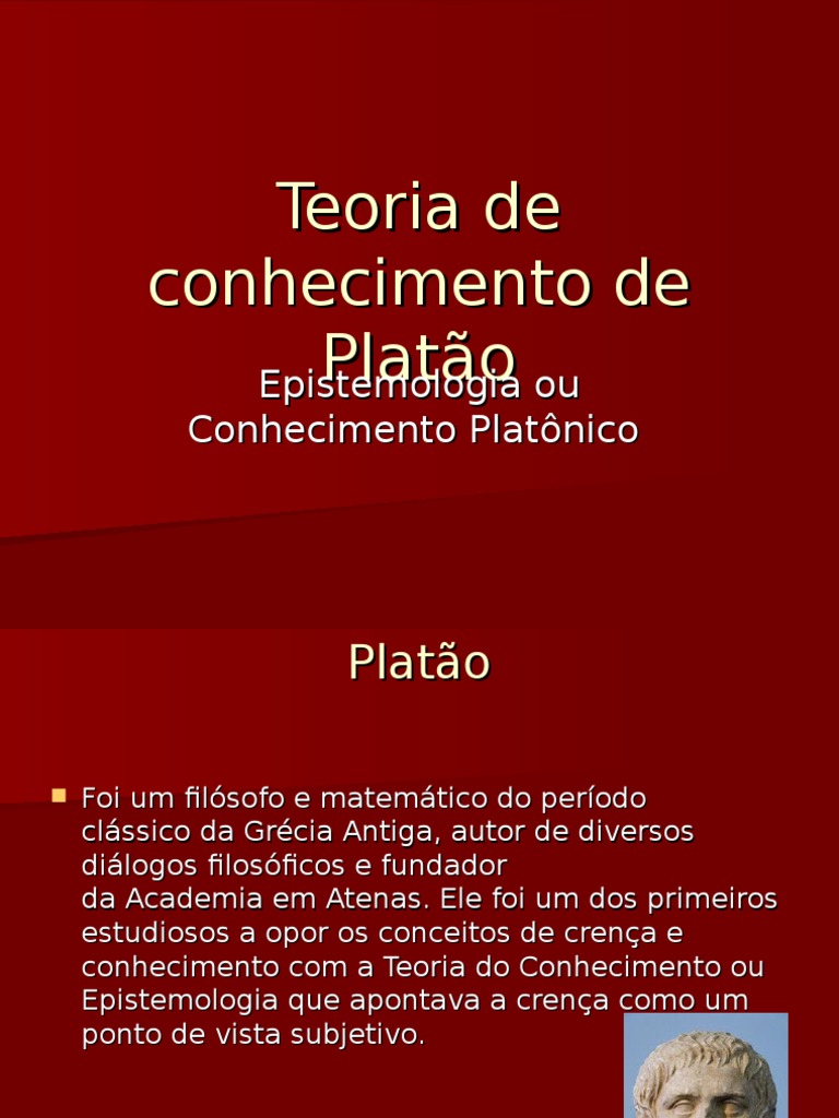 Teoria De Conhecimento De Platão Pdf Platão Conhecimento