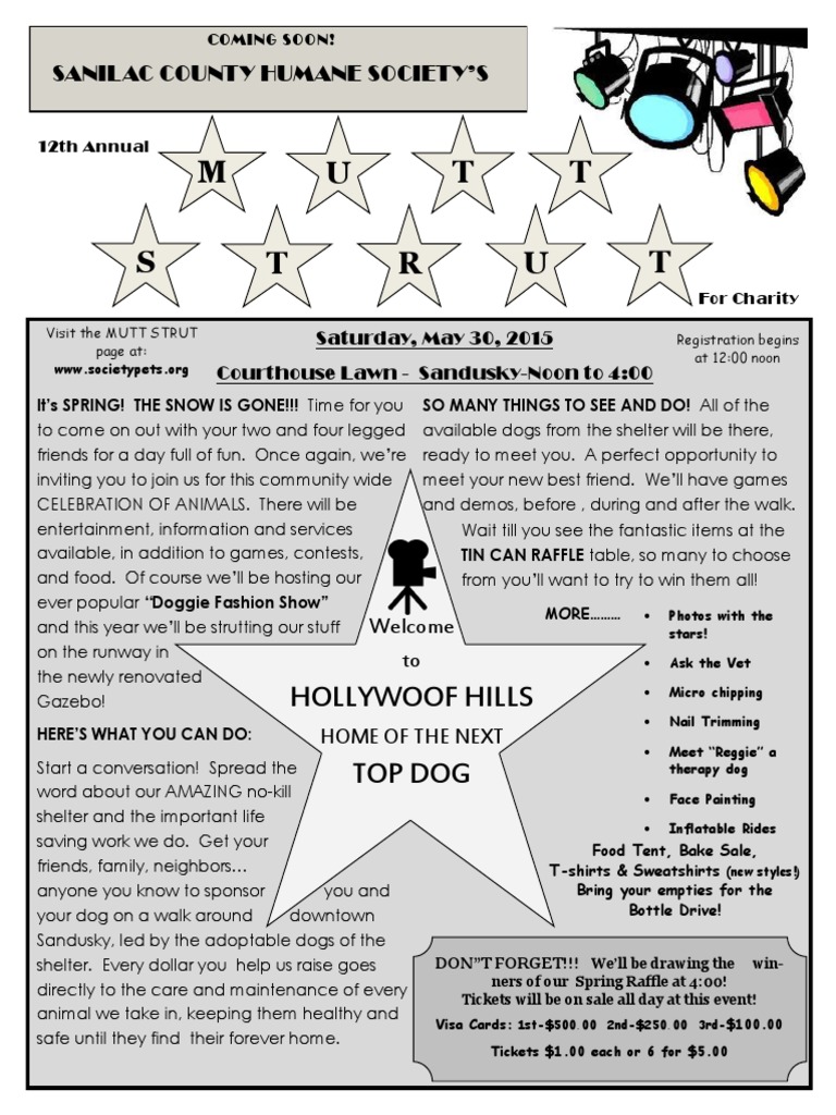 Mutt Strutt 2015 Final Draft | PDF | Foods
