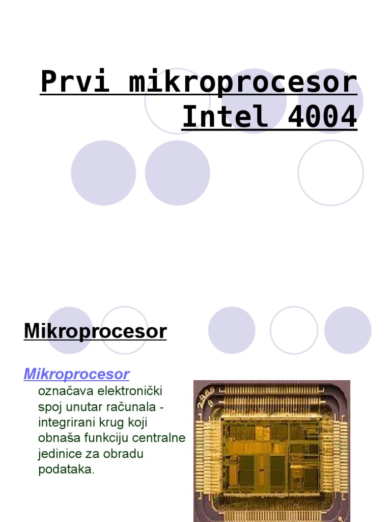 Prvi Mikroprocesor | PDF