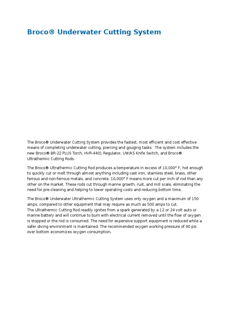 Broco Cutting Torch | PDF