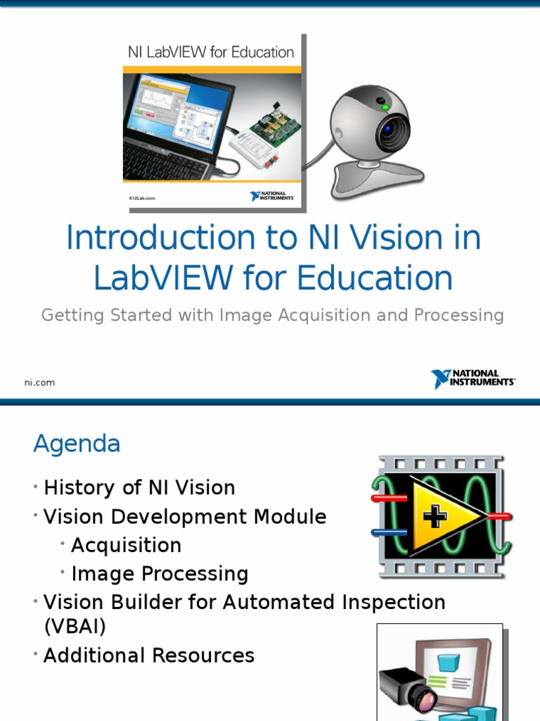 Getting Started with Image Acquisition and Processing Using NI Vision Tools in LabVIEW | PDF ...