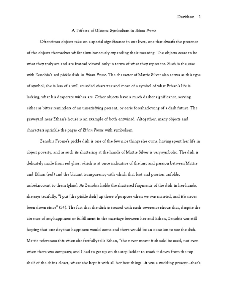 Symbolism in Ethan Frome PDF | PDF | Ethan Frome | Death