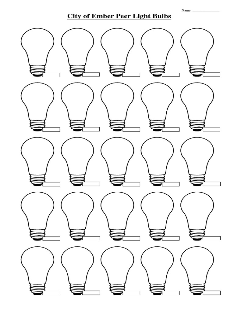 City of Ember Light Bulbs | PDF