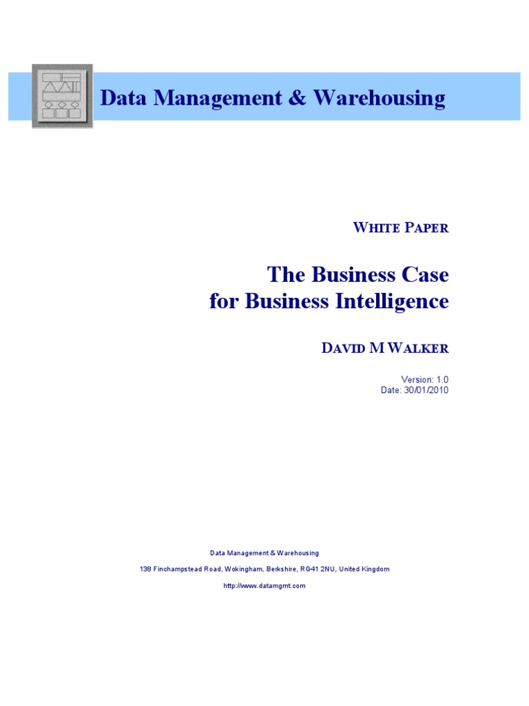 White Paper - The Business Case For Business Intelligence | PDF ...