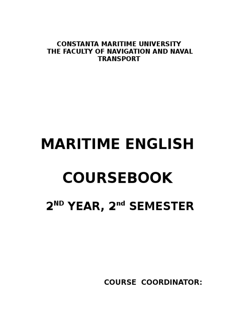 Maritime English Sem2 | Download Free PDF | Anchor | Water Transport