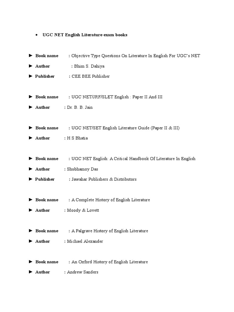 Essential Resources for Preparing for the UGC NET English Literature ...