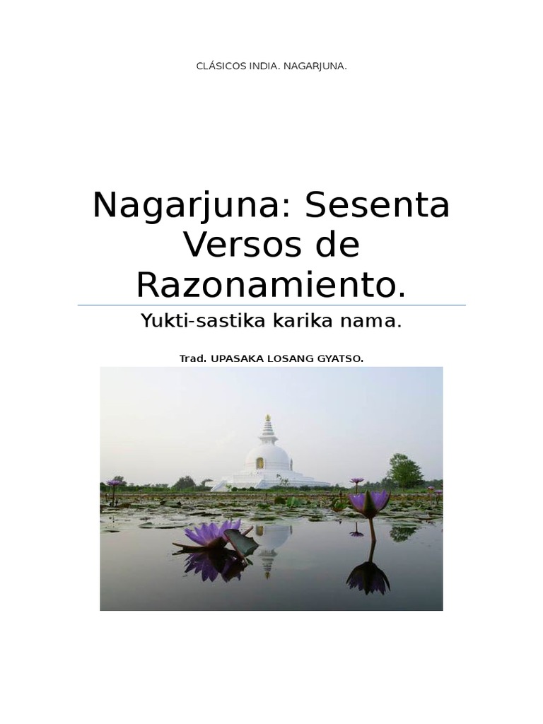 Nagarjuna Sesenta Versos de Razonamiento | PDF | Nirvana | Existencia