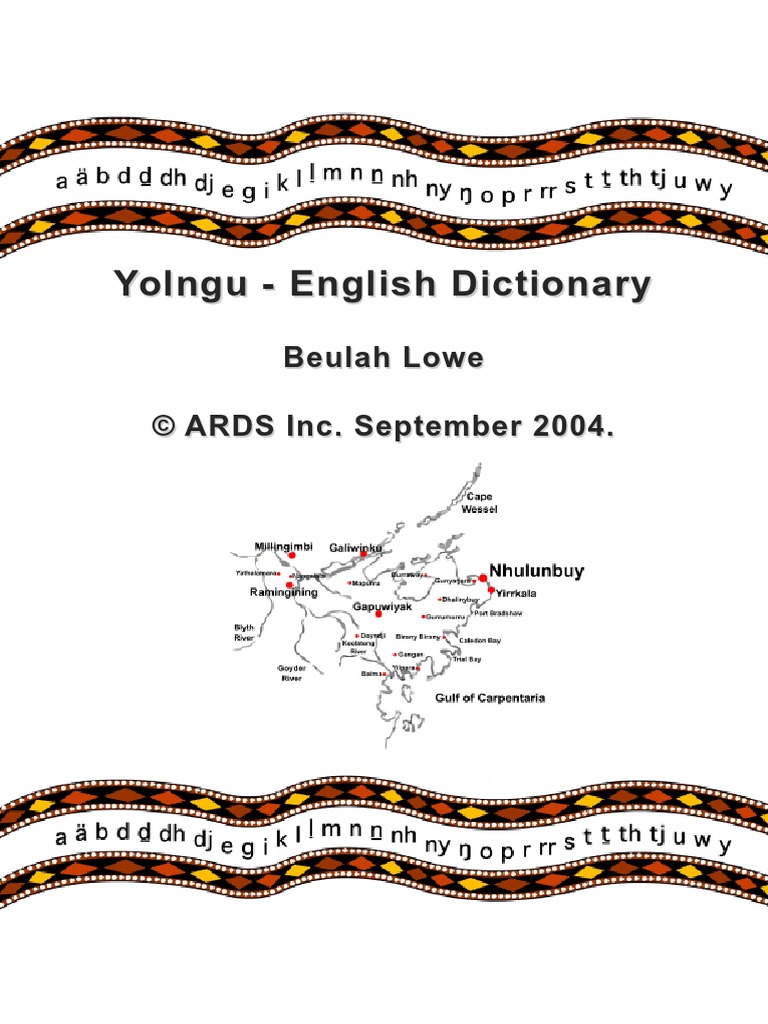 B. Lowe Yolngu Dictionary | PDF | Adjective | Verb