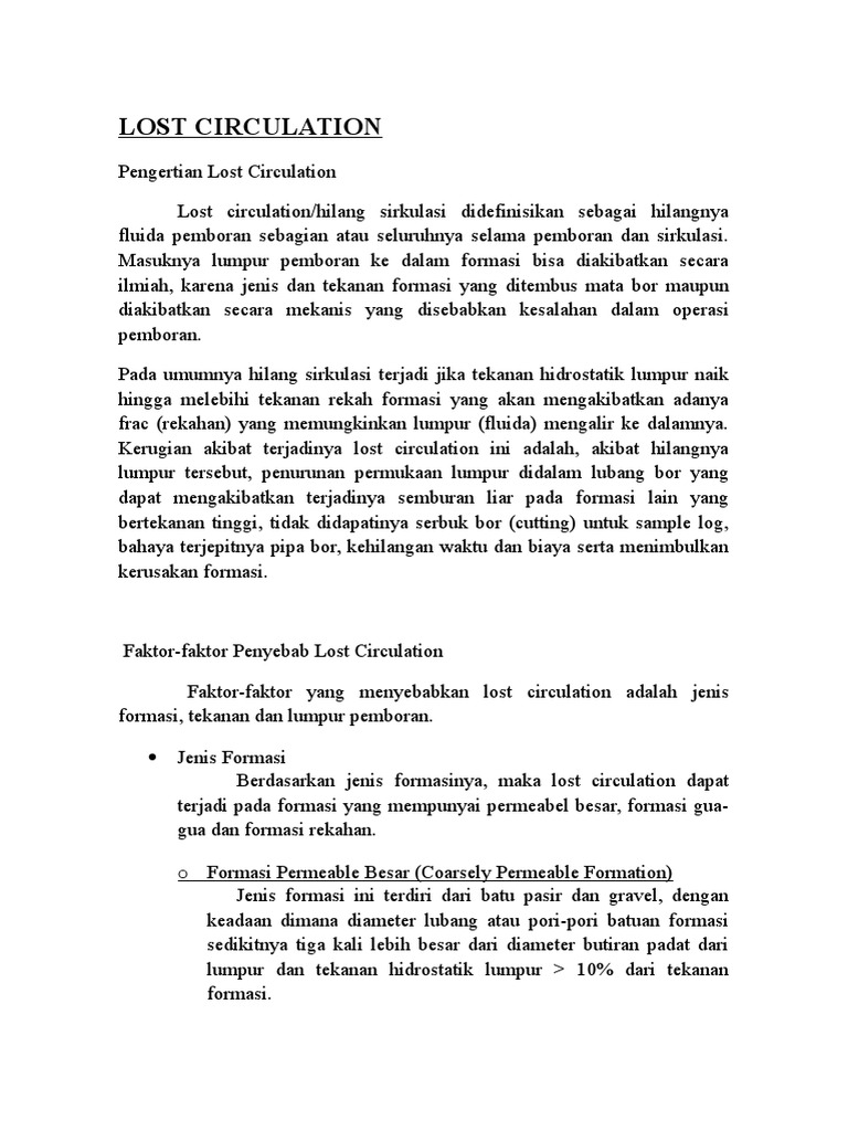Lost Circulation | PDF