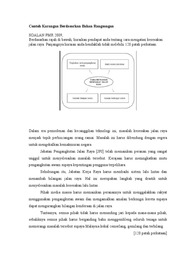 Contoh Karangan Berdasarkan Bahan Rangsangan | PDF | Karier & Perkembangan