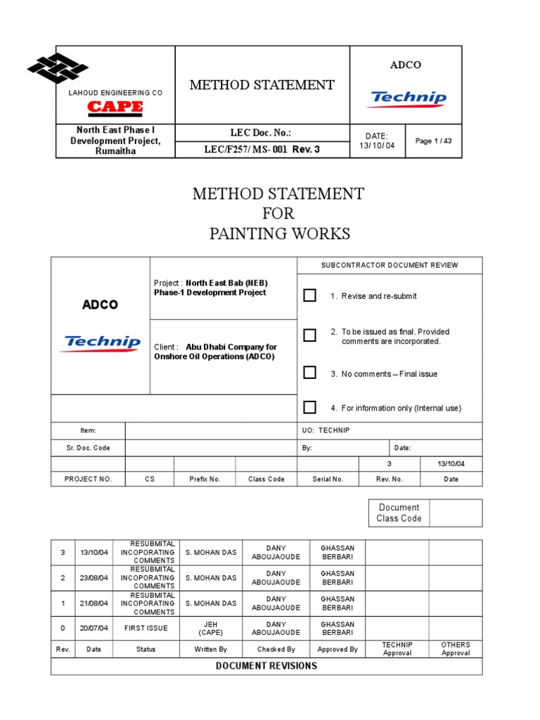 Painting Method for ADCO Project | PDF | Paint | Humidity