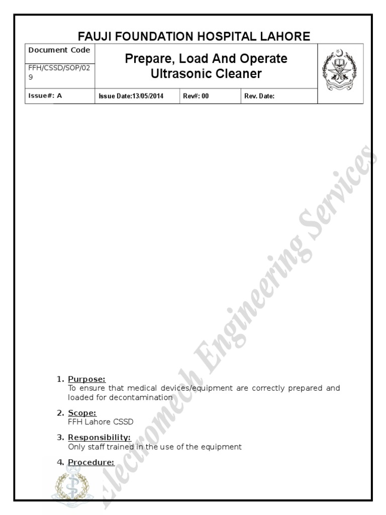 29 Prepare, Load and Operate Ultrasonic Cleaner. | Download Free PDF ...