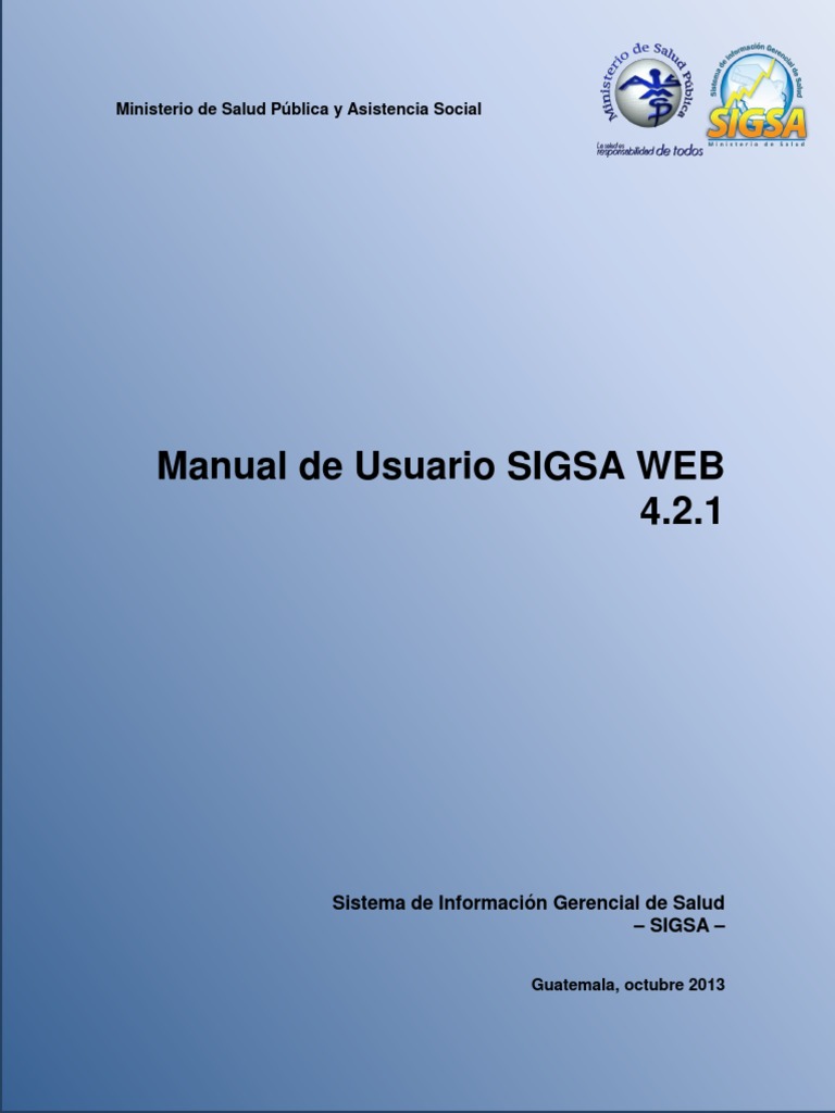 Manual Usuario SIGSA WEB 4.2.1 (V1.0-2013) | Point and Click | Red mundial