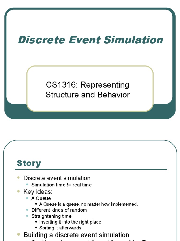 Discrete Event Simulationppt Queue Abstract Data Type Array Data Structure 3922