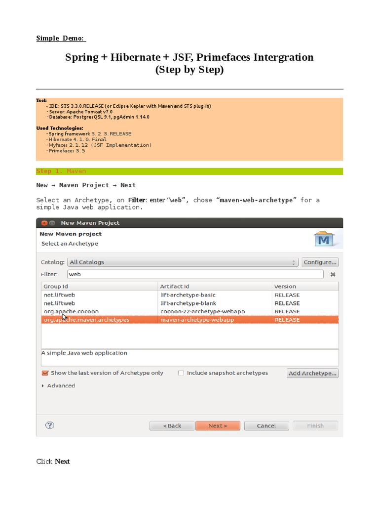 Spring Hibernate JSF Primefaces Intergration | PDF | Java Server Faces | Software Engineering