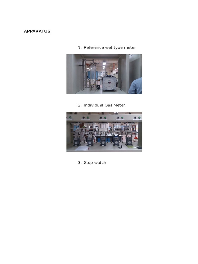 Apparatus Recomendation Lab Gas Meter Callibration | PDF | Valve ...