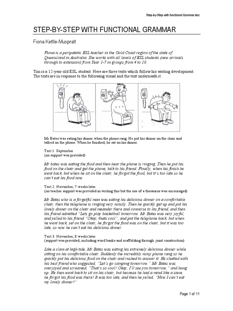 Step by Step With Functional Grammar | PDF | Sentence (Linguistics ...