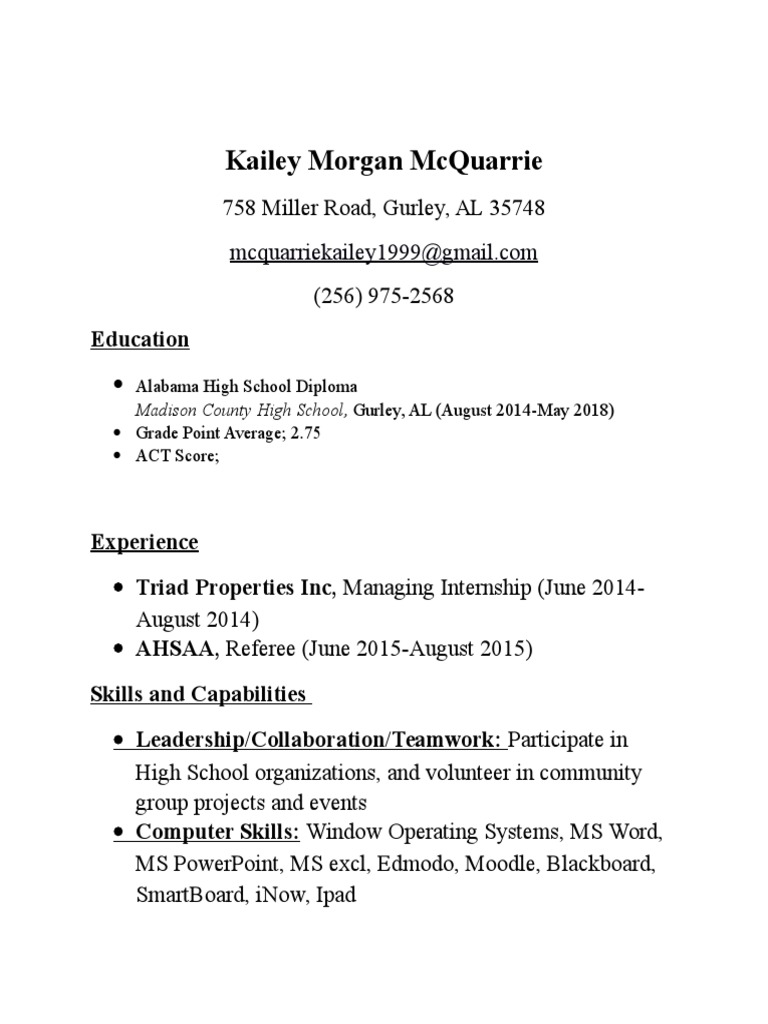 Kailey Morgan Mcquarrie | PDF