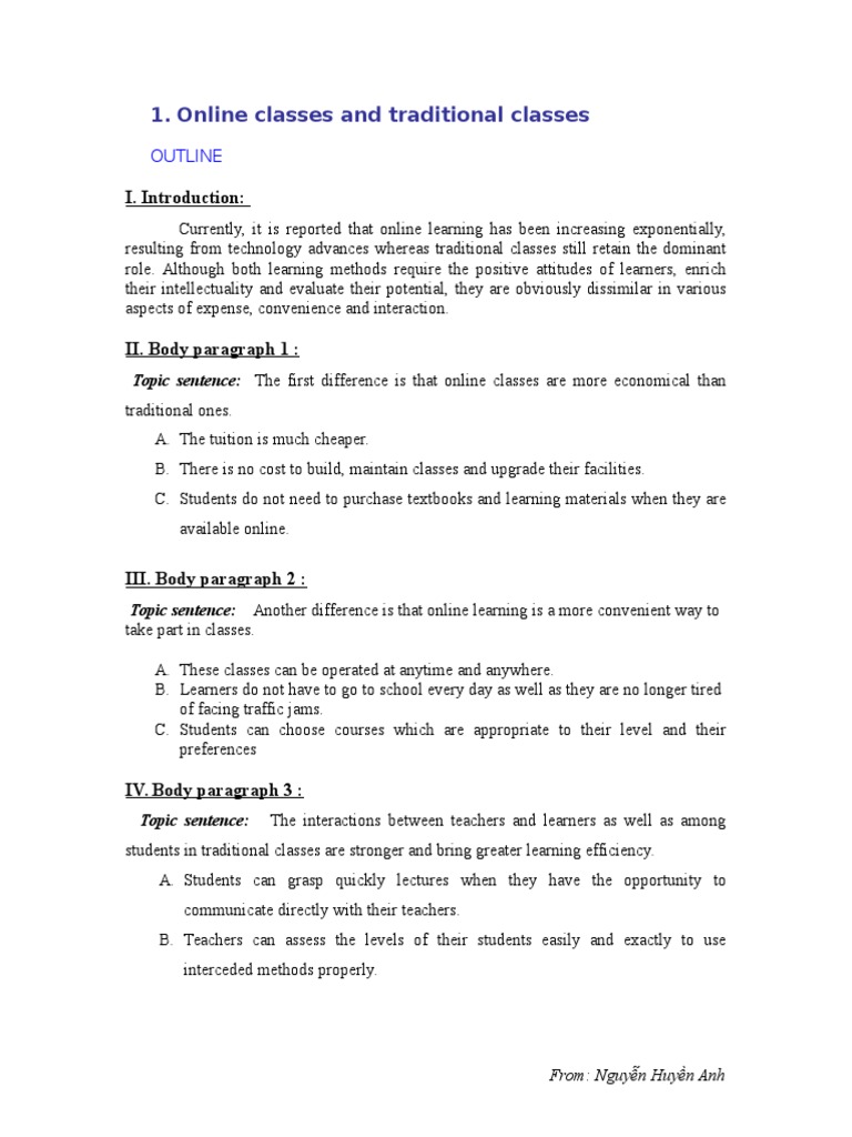 Online vs Traditional Classes Analysis | PDF | Educational Technology ...