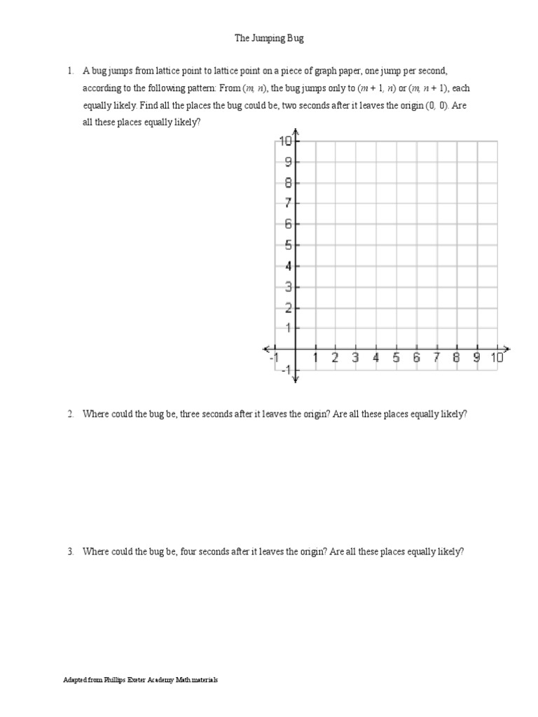 Jumping Bug Path Probabilities and Patterns | PDF