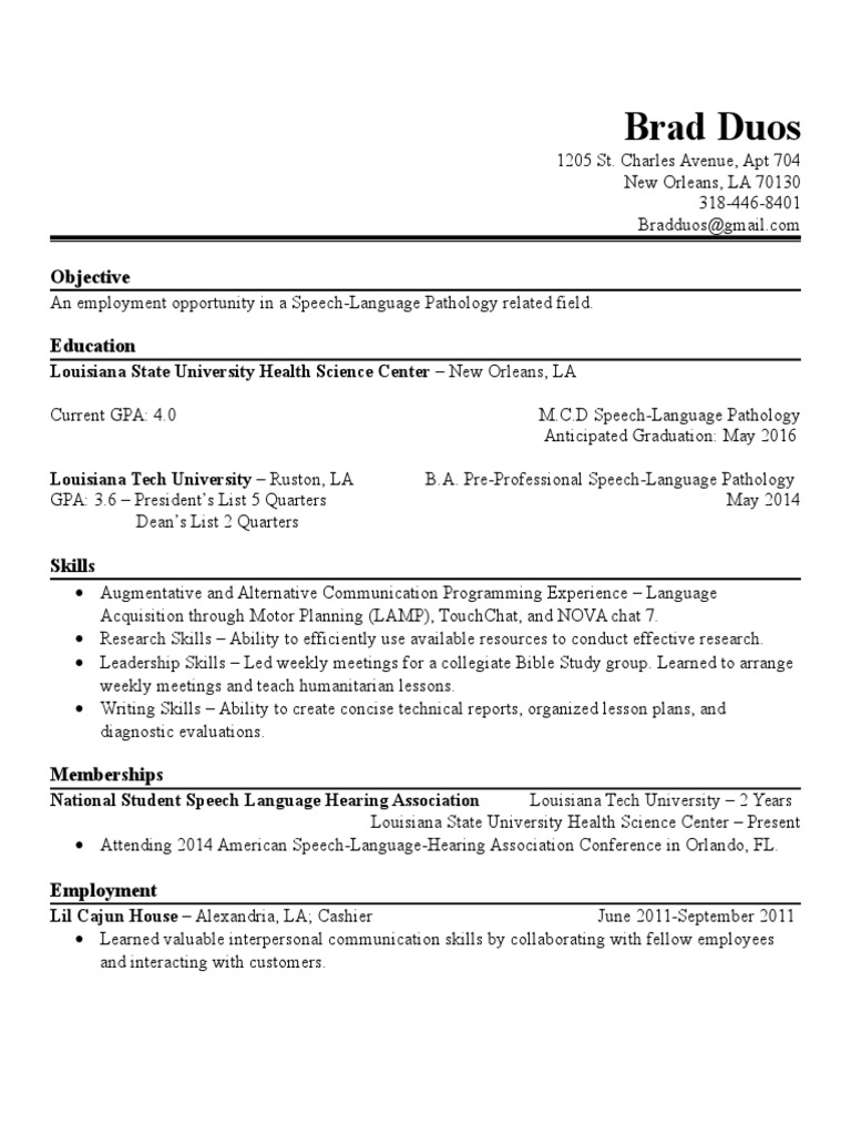 Brad Duos Resume | PDF