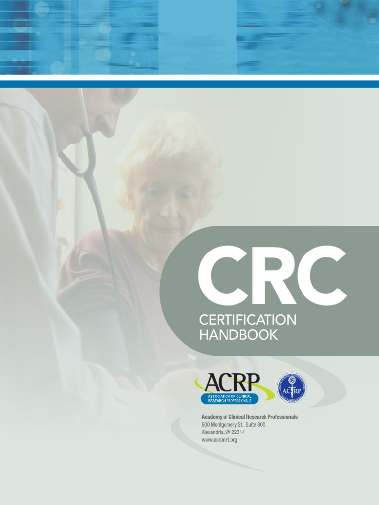 CRC Handbook | PDF | Professional Certification | Institutional Review ...