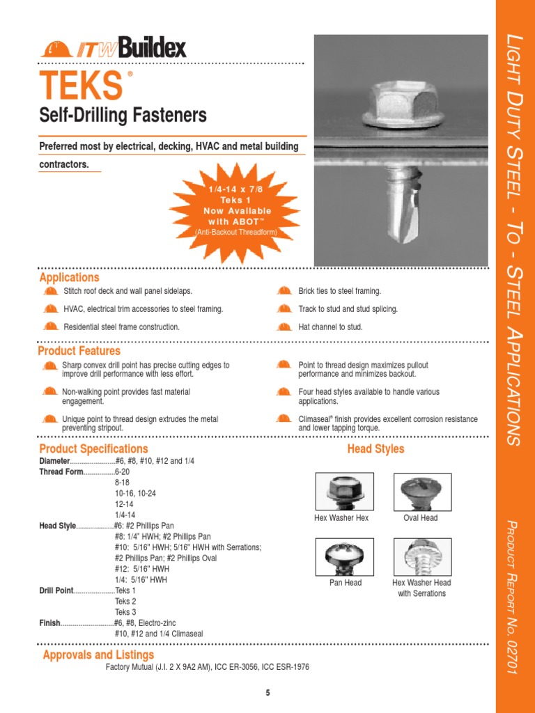 Catalogo Buildex | PDF | Framing (Construction) | Screw