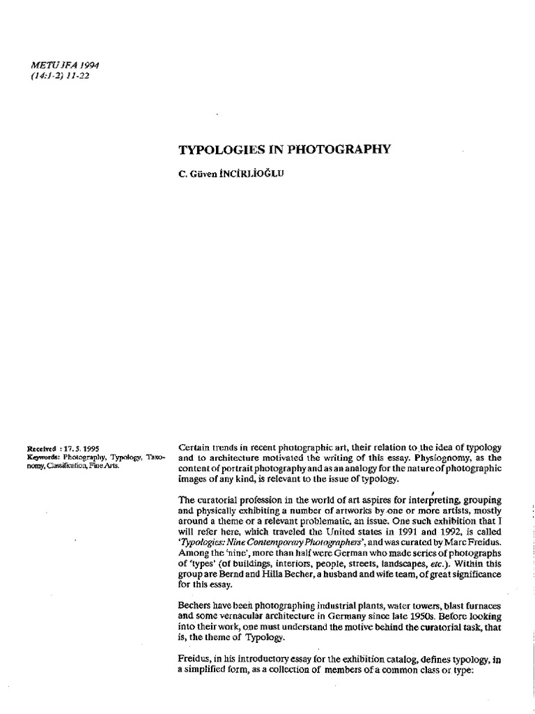 Typology in Photography | PDF | Science | Personality Type