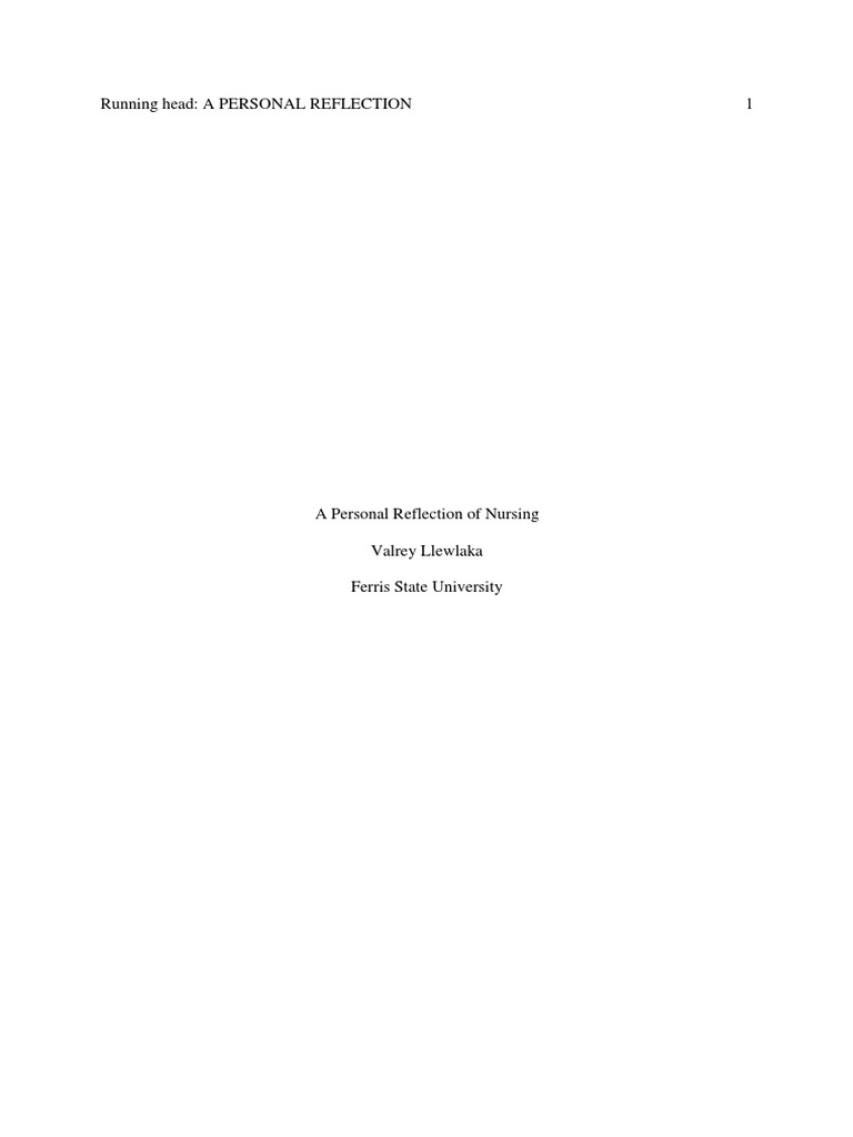 Home Care Nursing: Personal Reflection | PDF | Evidence Based Practice ...