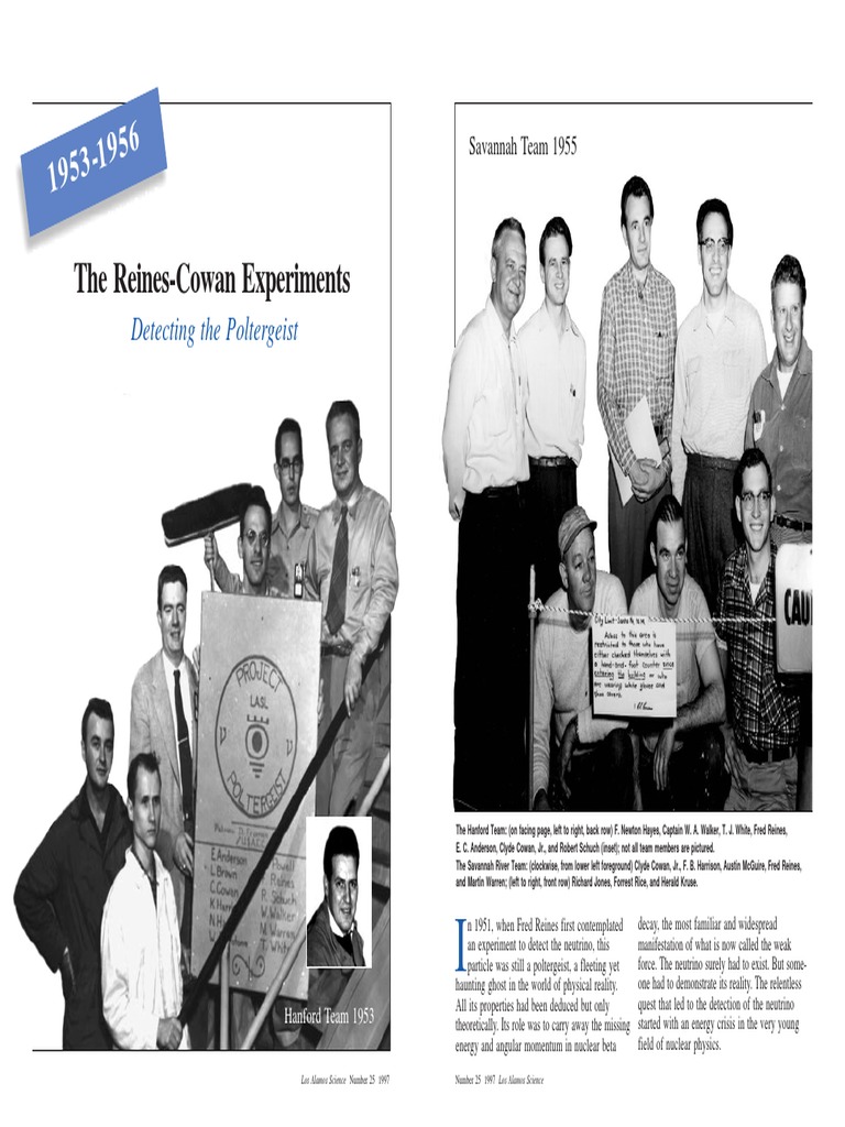 The Reines-Cowan Experiments (Detección Del Neutrino) | PDF | Neutrino ...