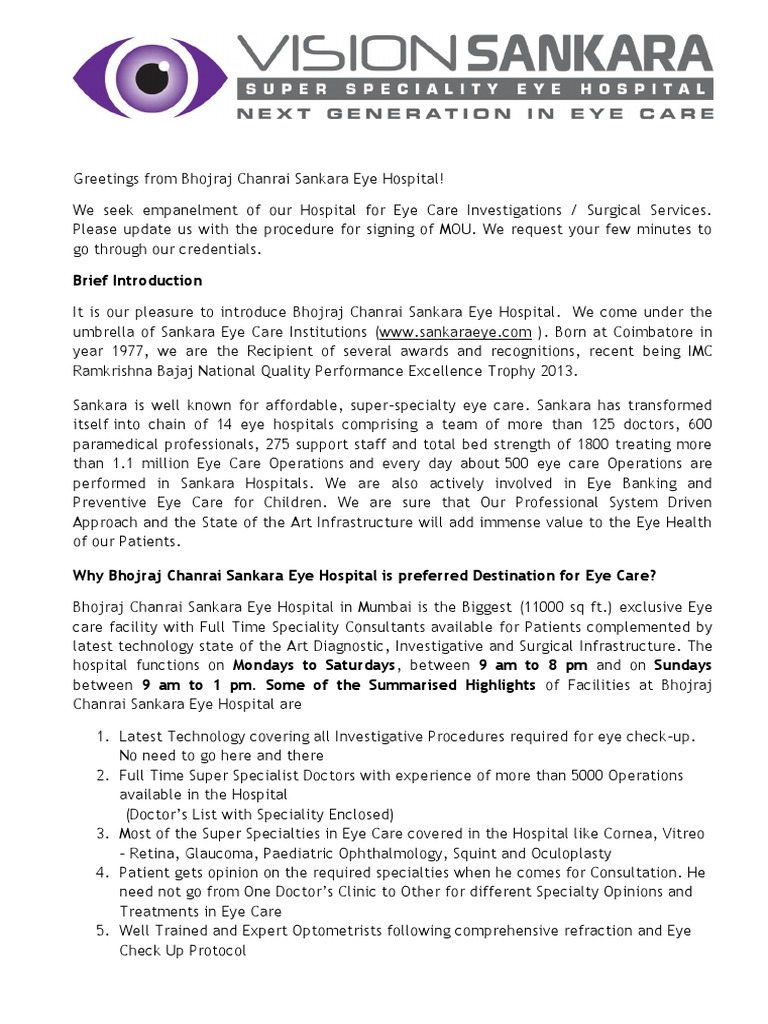 Covering Letter | PDF | Ophthalmology | Optometry