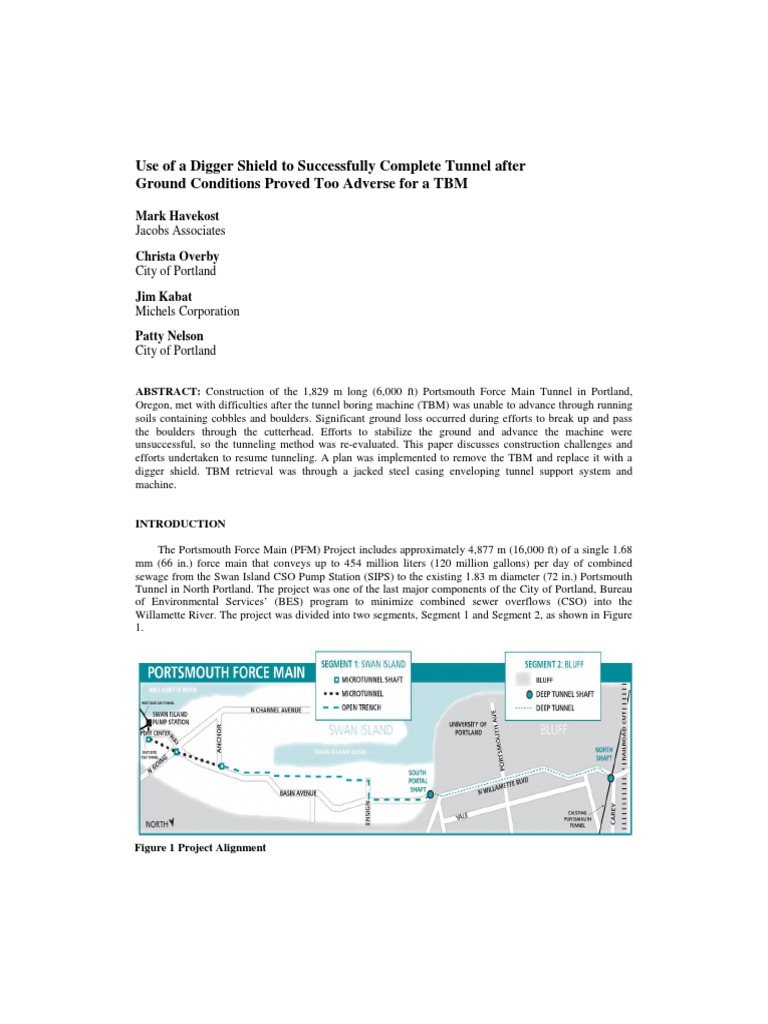 Use of A Digger Shield For TBM Adverse Ground Conditions - Cobbles ...