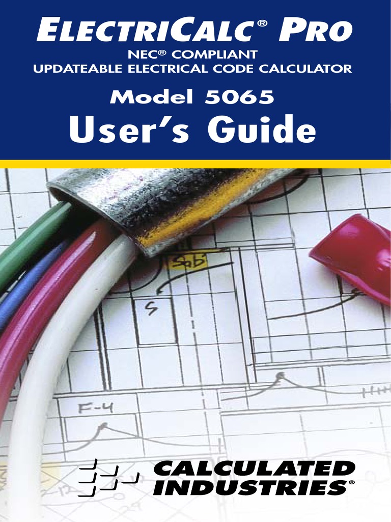 ElectriCalc Pro Manual | PDF | Electric Motor | Fuse (Electrical)