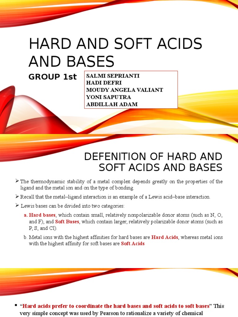 Hard and Soft Acids and Bases | PDF | Coordination Complex | Transition ...