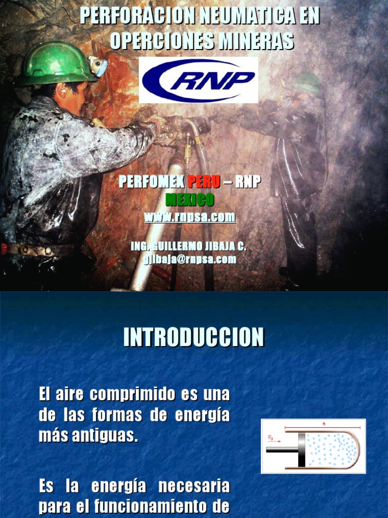 Perforacion Neumatica en Operaciones Mineras-Perfomex | PDF | Perforar ...
