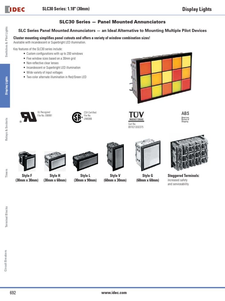 Slc 30 Series | Light Emitting Diode | Mains Electricity