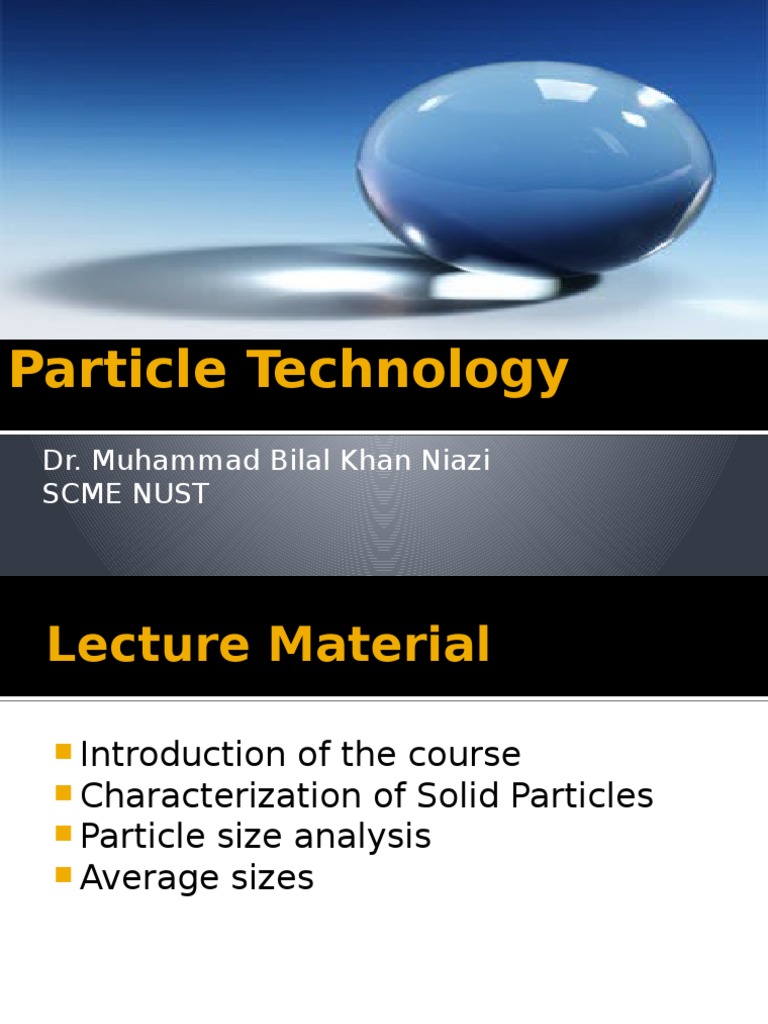 Particle Technology 1 | PDF | Sphere | Volume