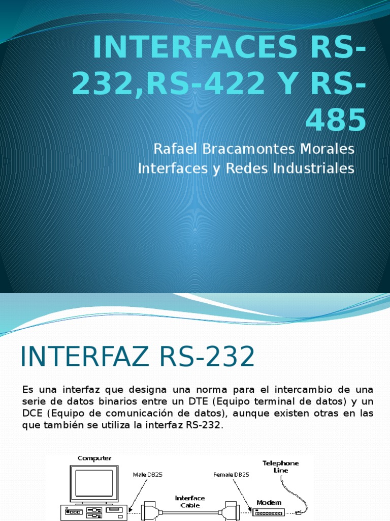 Interfaces Rs 232, Rs 422 y Rs 485 | PDF | Equipo de oficina ...