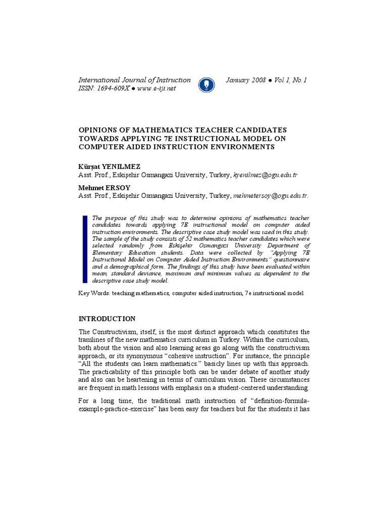 Applying 7E Inst Model PDF | PDF | Educational Assessment ...