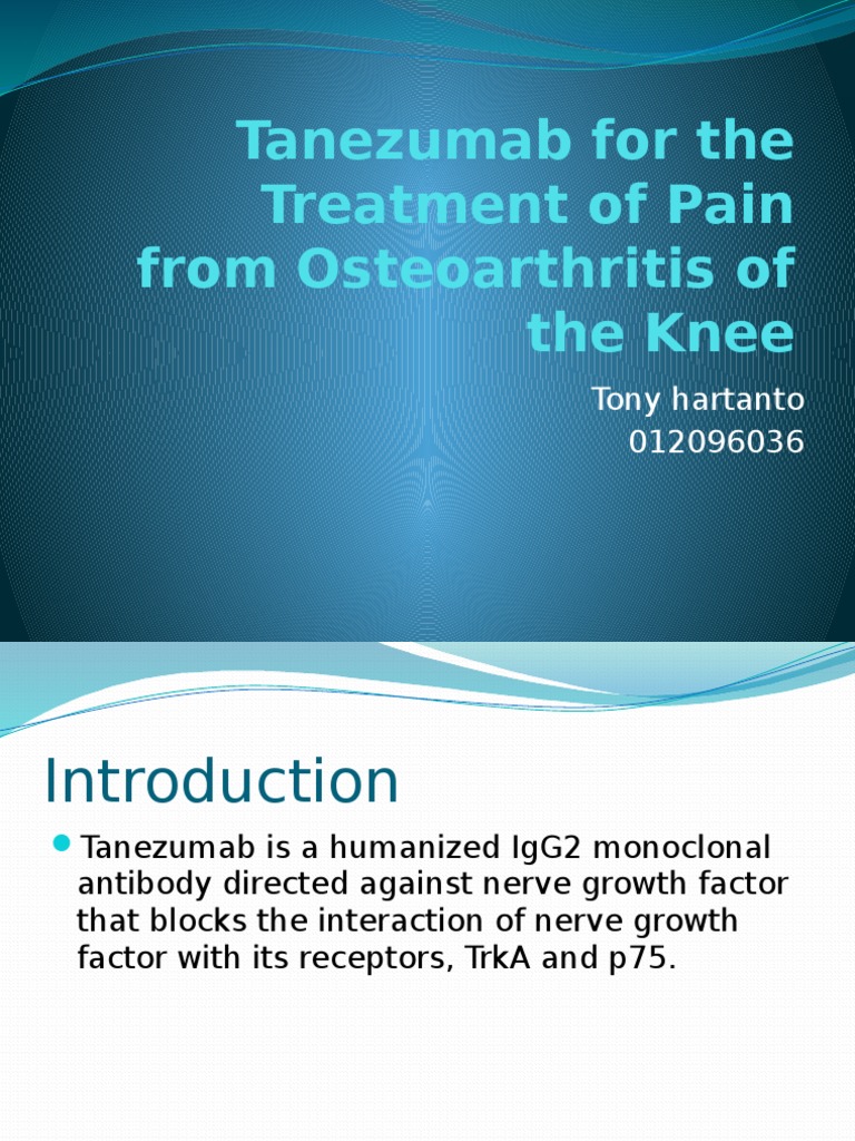 Tanezumab For The Treatment of Pain | PDF | Placebo | Osteoarthritis