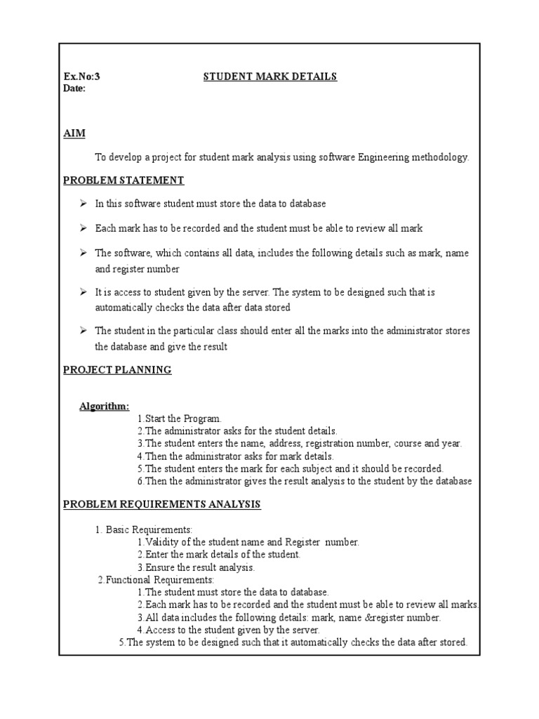 Student Marks Analyzing System | PDF | Databases | Information ...