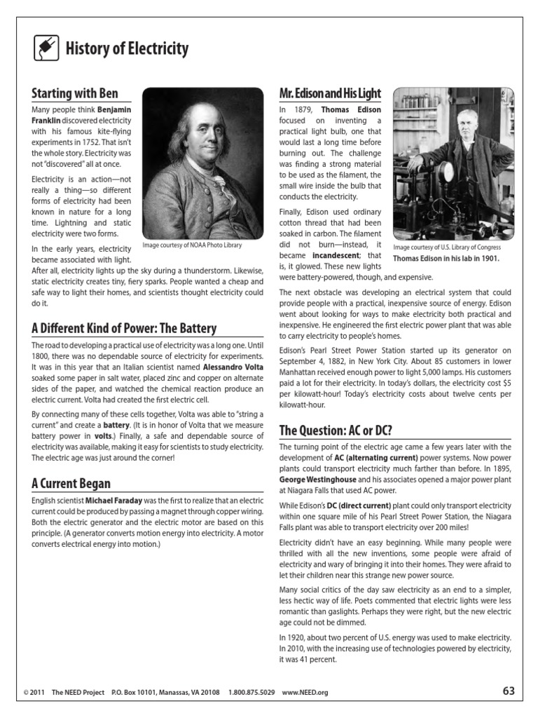 Timeline of Electricity's Development | PDF | Thomas Edison | Electricity