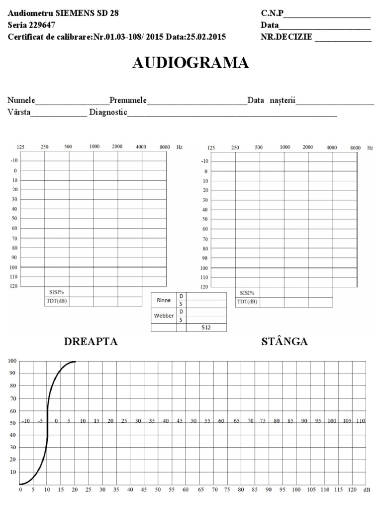 Formular Audiograma | PDF